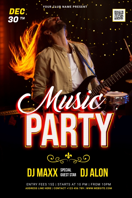 Music Party Poster Template | PosterMyWall