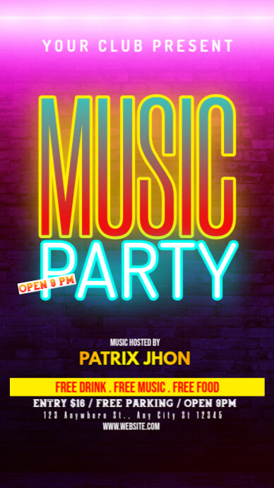Music party poster Template | PosterMyWall