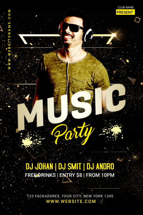 Music Party Poster Template | PosterMyWall