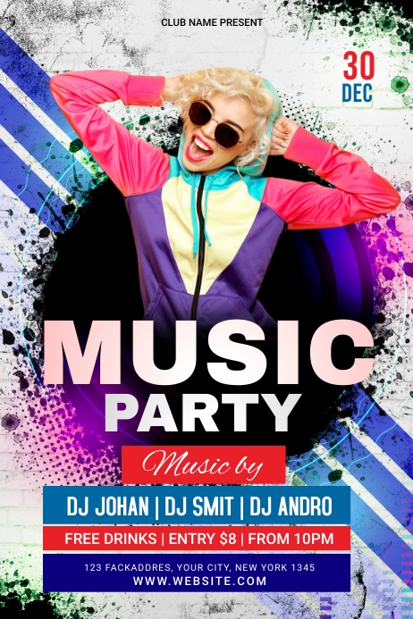 Music Party Poster Template | PosterMyWall