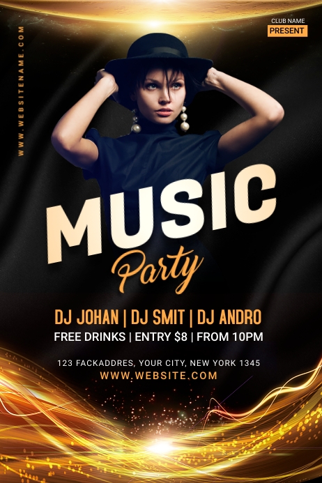 Music Party Poster Template | PosterMyWall