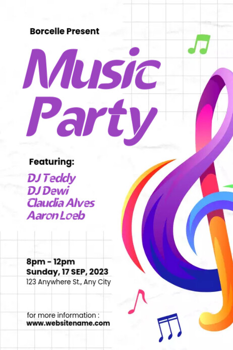 Music Party Poster Template | PosterMyWall