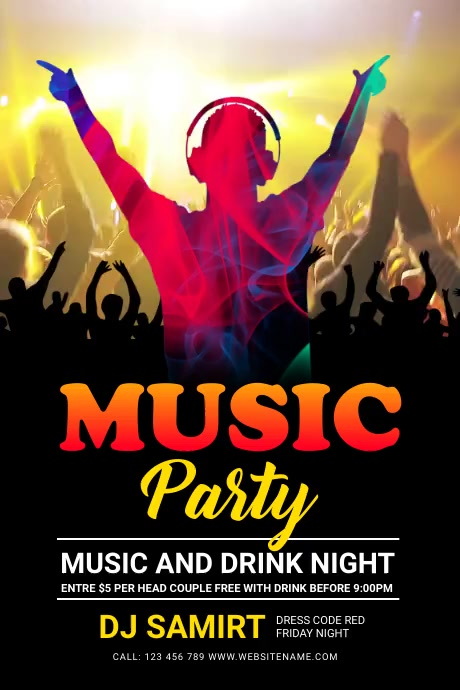 Music Party Poster Template | PosterMyWall