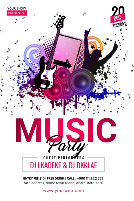 Music party Poster Template | PosterMyWall