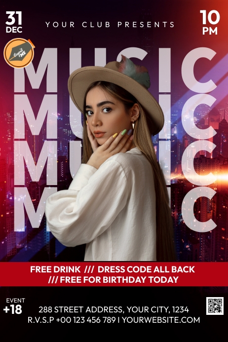 Music Party Poster Template | PosterMyWall