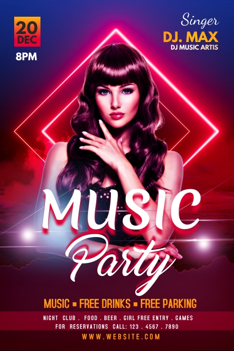 Music Party Poster Template | PosterMyWall