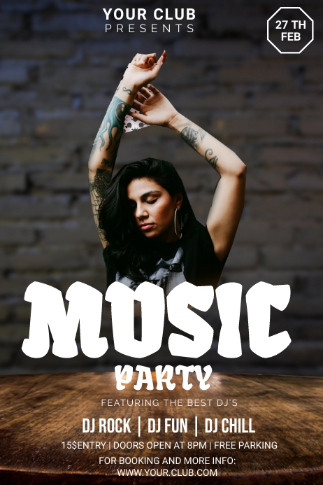 MUSIC PARTY POSTER TEMPLATE | PosterMyWall