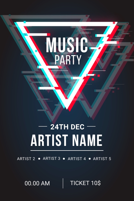 MUSIC PARTY POSTER TEMPLATE | PosterMyWall