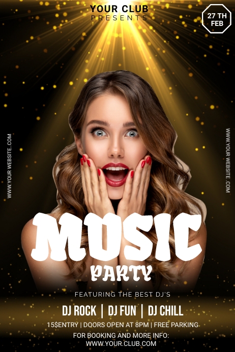 MUSIC PARTY POSTER TEMPLATE | PosterMyWall