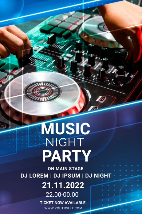 MUSIC PARTY POSTER TEMPLATE | PosterMyWall