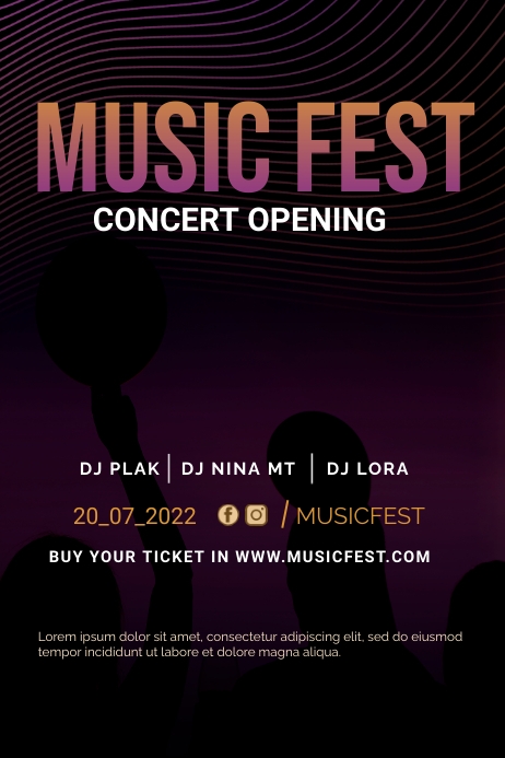 MUSIC PARTY POSTER TEMPLATE | PosterMyWall
