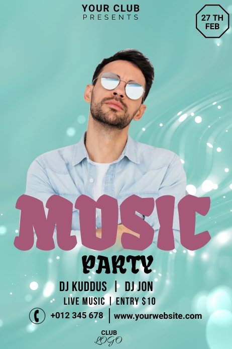 MUSIC PARTY POSTER TEMPLATE | PosterMyWall