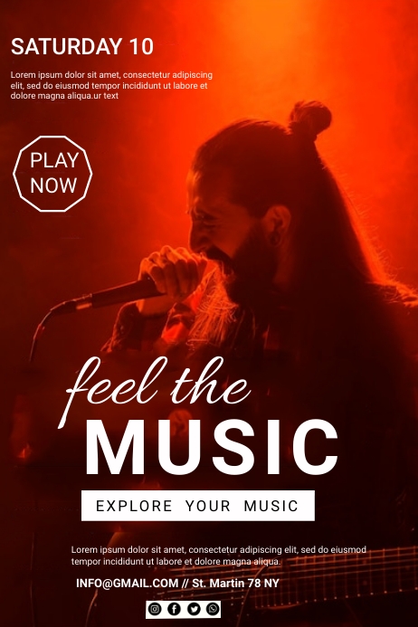 Copy of MUSIC PARTY POSTER TEMPLATE | PosterMyWall