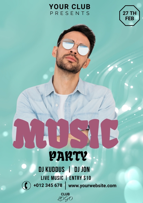 MUSIC PARTY TEMPLATE | PosterMyWall