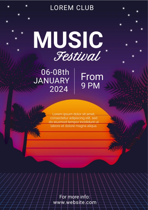 MUSIC PARTY TEMPLATE | PosterMyWall