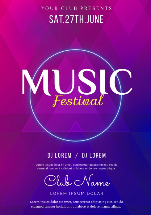 MUSIC PARTY TEMPLATE | PosterMyWall