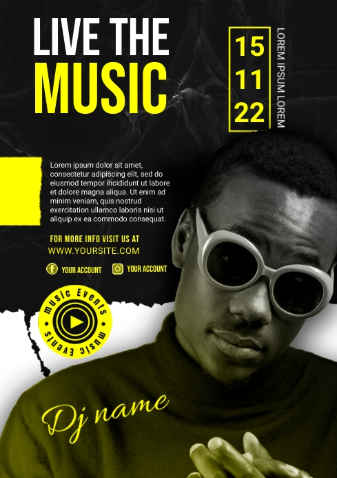 MUSIC PARTY TEMPLATE | PosterMyWall