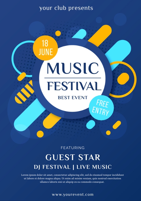 MUSIC PARTY TEMPLATE | PosterMyWall