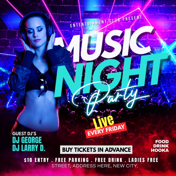 Music Party Template | PosterMyWall