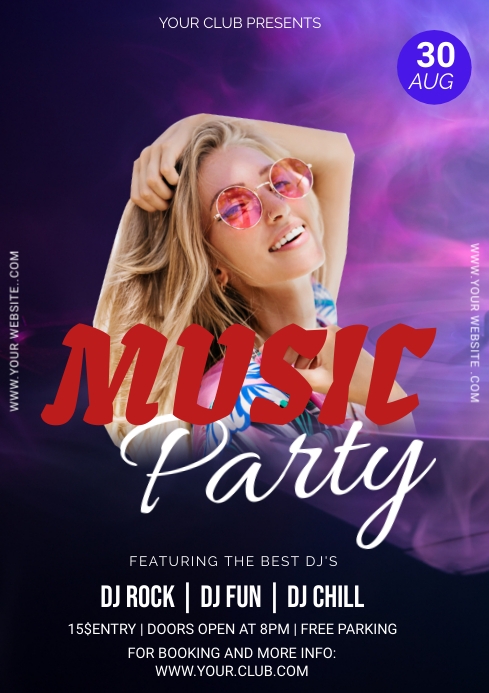 MUSIC PARTY TEMPLATE | PosterMyWall