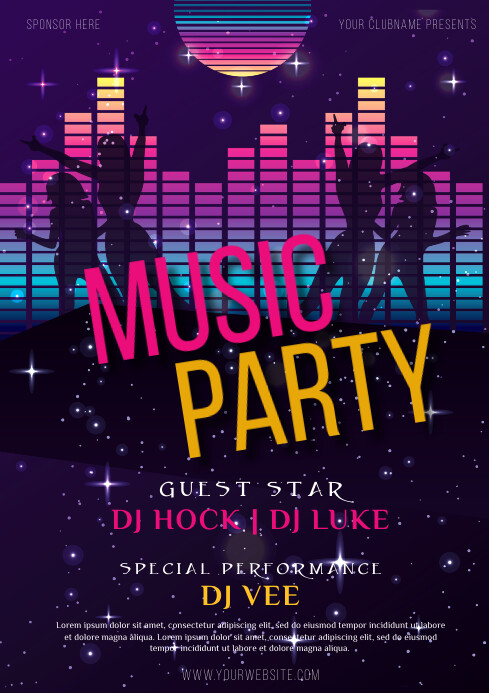 MUSIC PARTY TEMPLATE | PosterMyWall