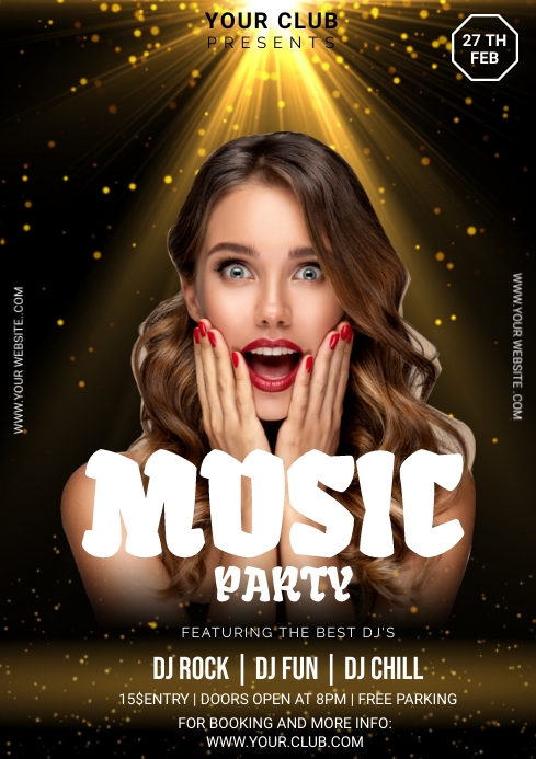 MUSIC PARTY TEMPLATE | PosterMyWall