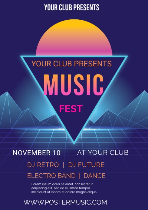 MUSIC PARTY TEMPLATE | PosterMyWall