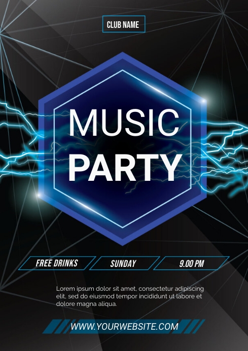 MUSIC PARTY TEMPLATE | PosterMyWall