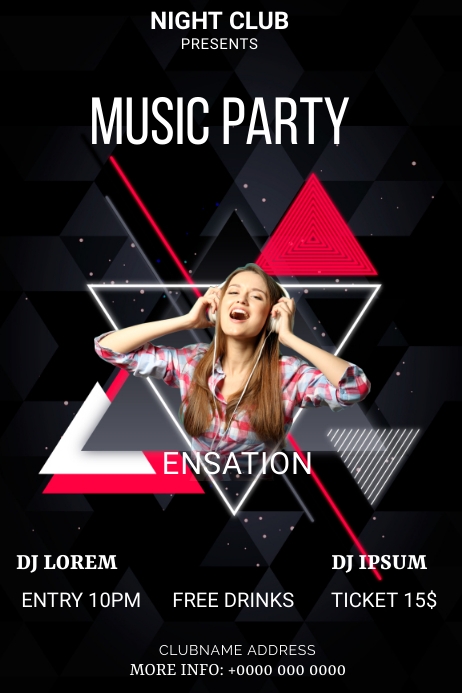 MUSIC PARTY TEMPLATE | PosterMyWall