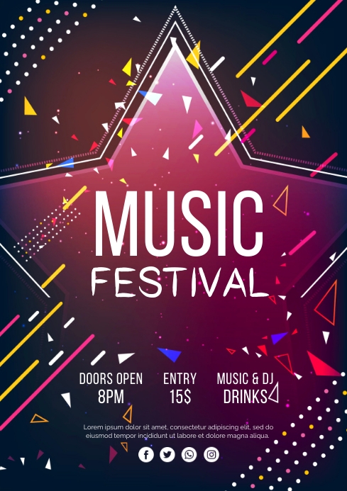 MUSIC PARTY TEMPLATE | PosterMyWall