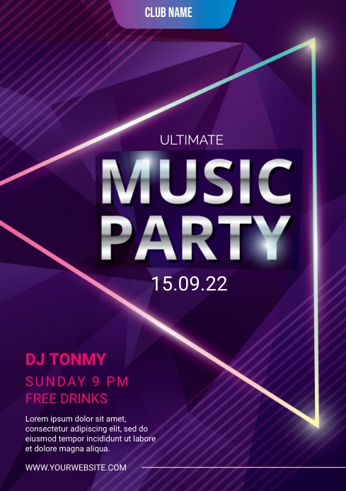 MUSIC PARTY TEMPLATE | PosterMyWall