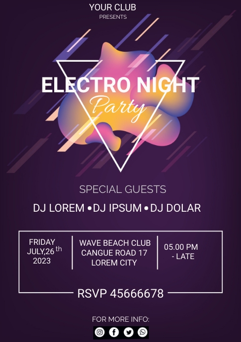 MUSIC PARTY TEMPLATE | PosterMyWall