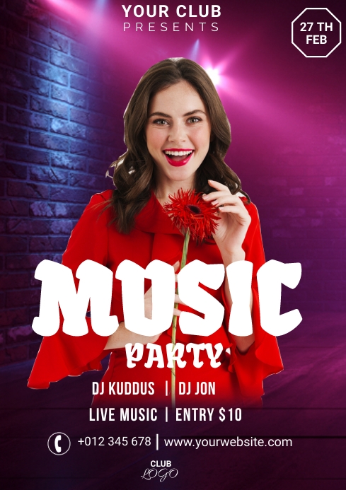 MUSIC PARTY TEMPLATE | PosterMyWall