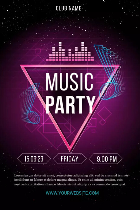 MUSIC PARTY TEMPLATE | PosterMyWall