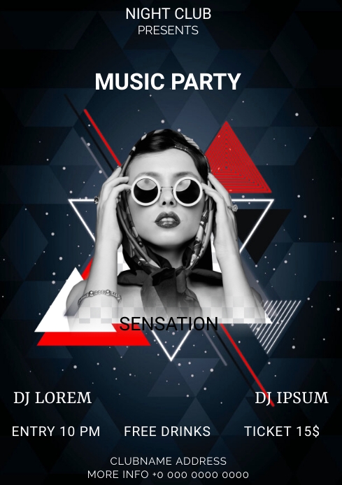 MUSIC PARTY TEMPLATE | PosterMyWall