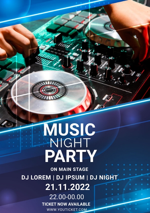 MUSIC PARTY TEMPLATE | PosterMyWall
