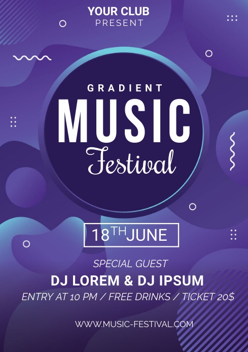 MUSIC PARTY TEMPLATE | PosterMyWall