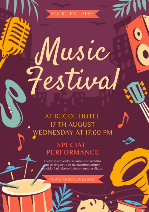 MUSIC PARTY TEMPLATE | PosterMyWall