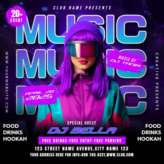 Music Party Video Ads Template | PosterMyWall