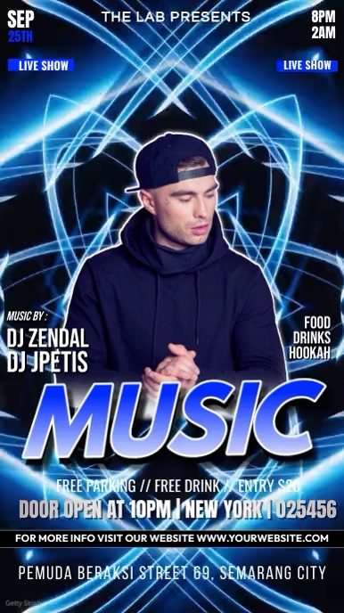Music Party Video Template | PosterMyWall