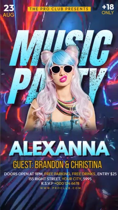 Music Party Video Template | PosterMyWall