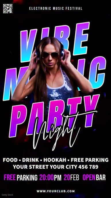 Music Party Video Template | PosterMyWall