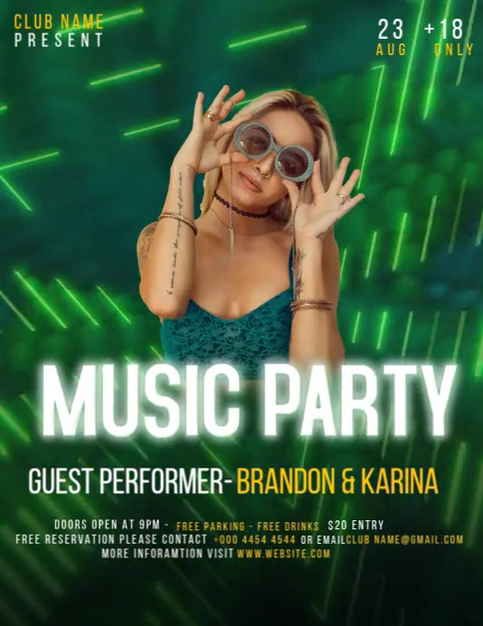 Music Party Video Template | PosterMyWall