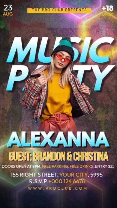 Music Party Video Template | PosterMyWall