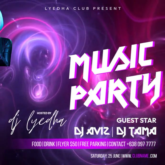 Music Party Video Template | PosterMyWall