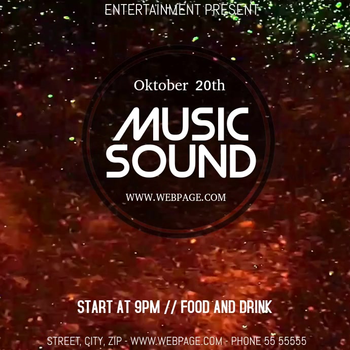 Music party video flyer template | PosterMyWall