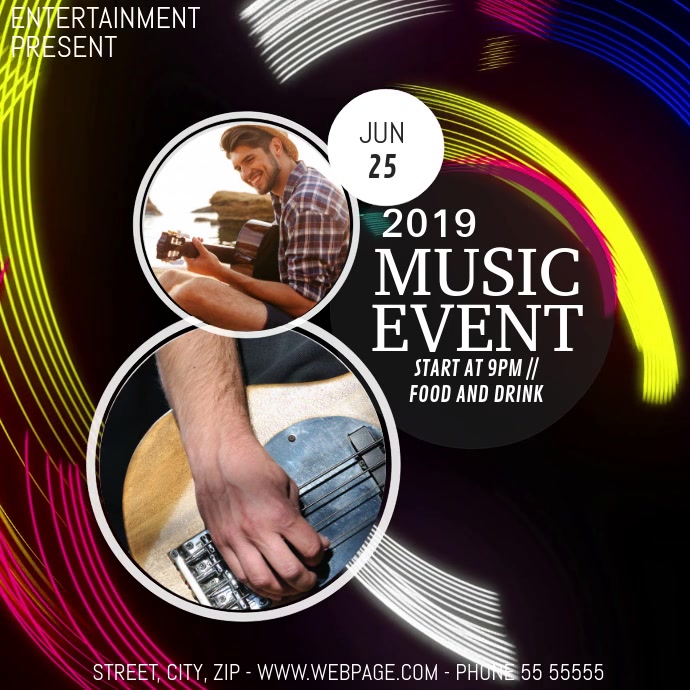 Copy of Music party video flyer template | PosterMyWall