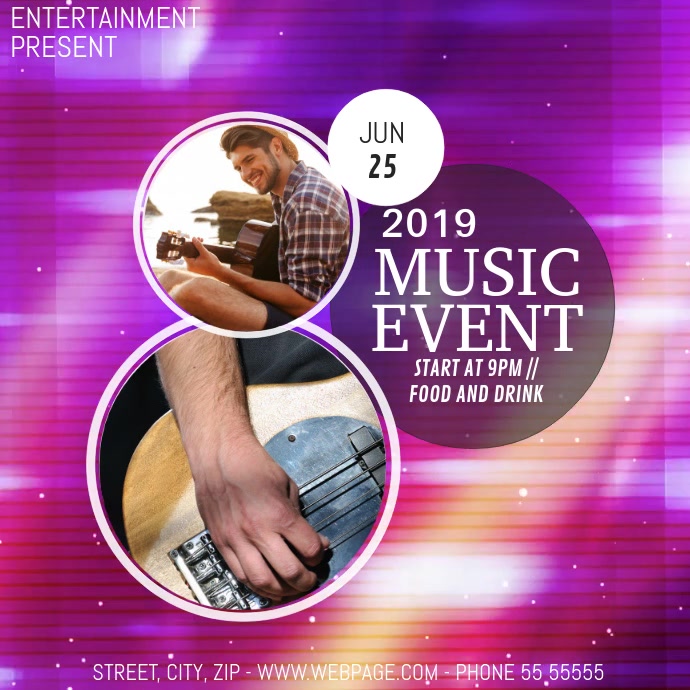Music party video flyer template | PosterMyWall