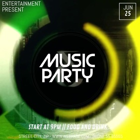 Music party video flyer template | PosterMyWall