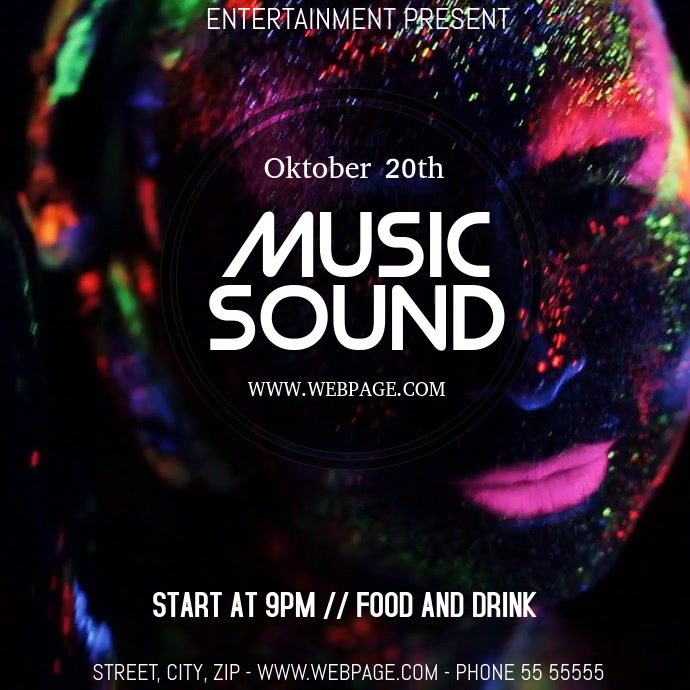 Copy of Music party video flyer template | PosterMyWall
